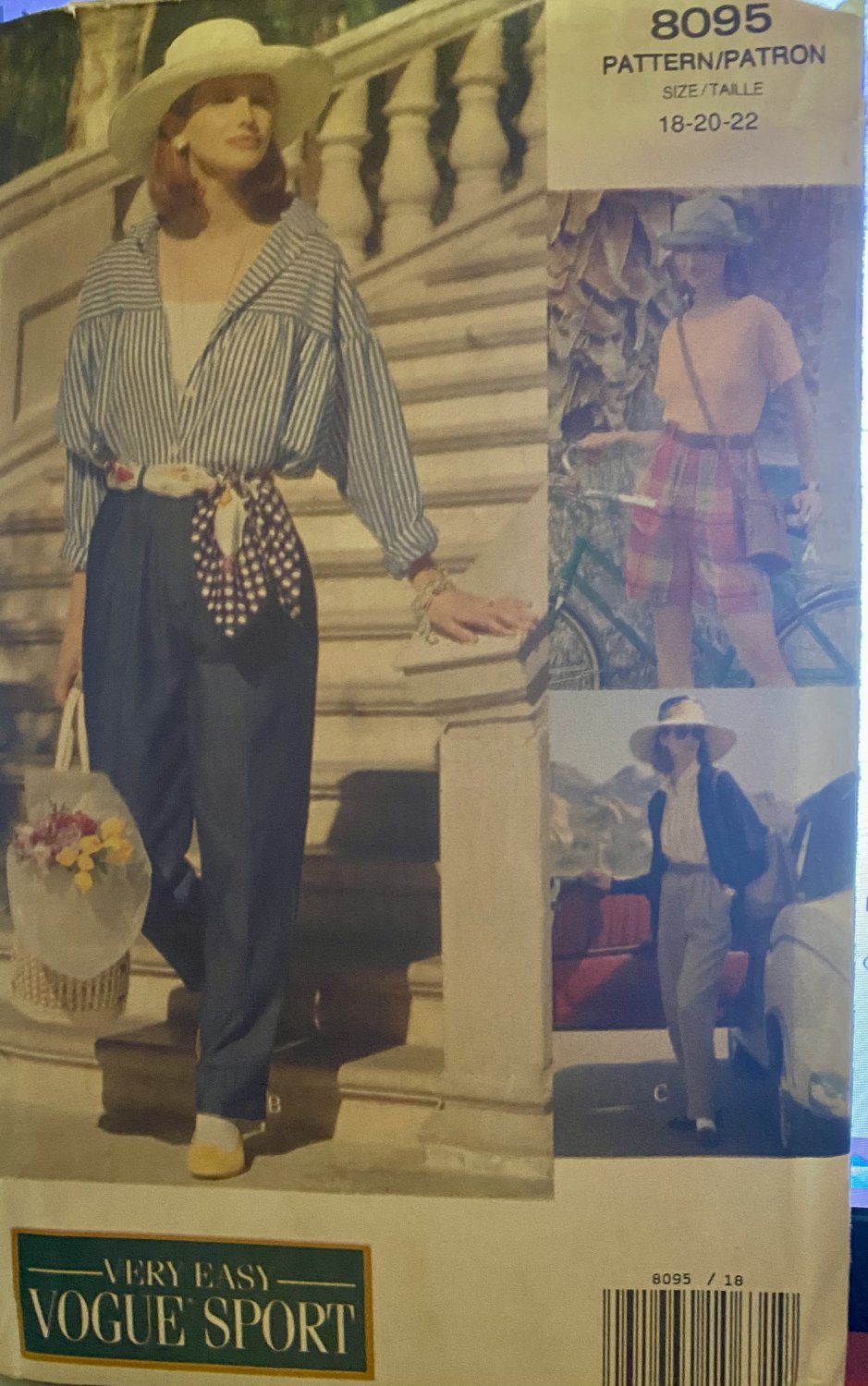 Vogue 8095 Sewing Pattern Misses Shorts and Pants Size 18 -22 Sewing ...