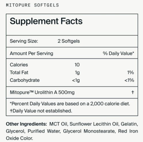 Mitopure Softgels For Improve Your Cellular Health & Muscle Function ...