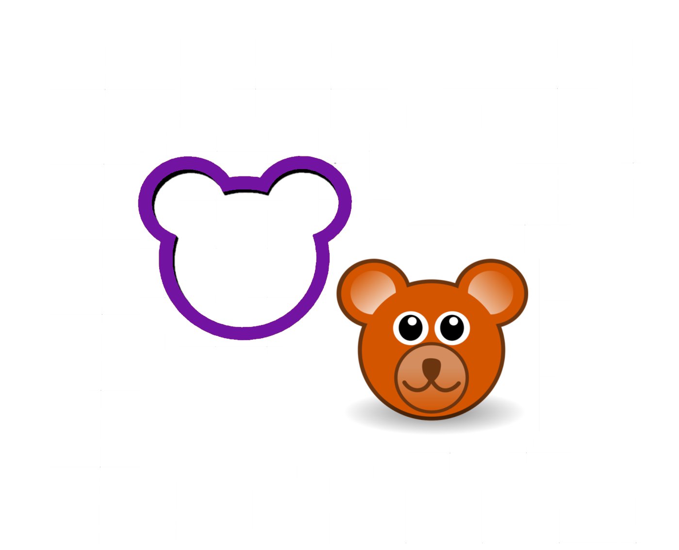 New! Bear Head Animal Cookie Cutter Polymer Clay Jewelry Baking Fondant ...