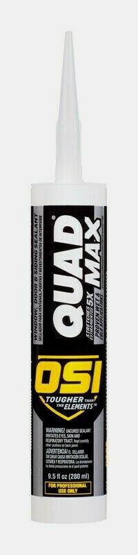 OSI QUAD MAX 9.5 oz. WHITE Elastomeric Polymers Sealant Toughness ...