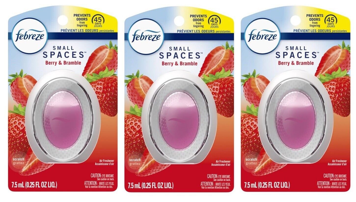 3 PACK ~ Febreze Small Spaces Berry & Bramble Scent Air Freshener 0.25 ...