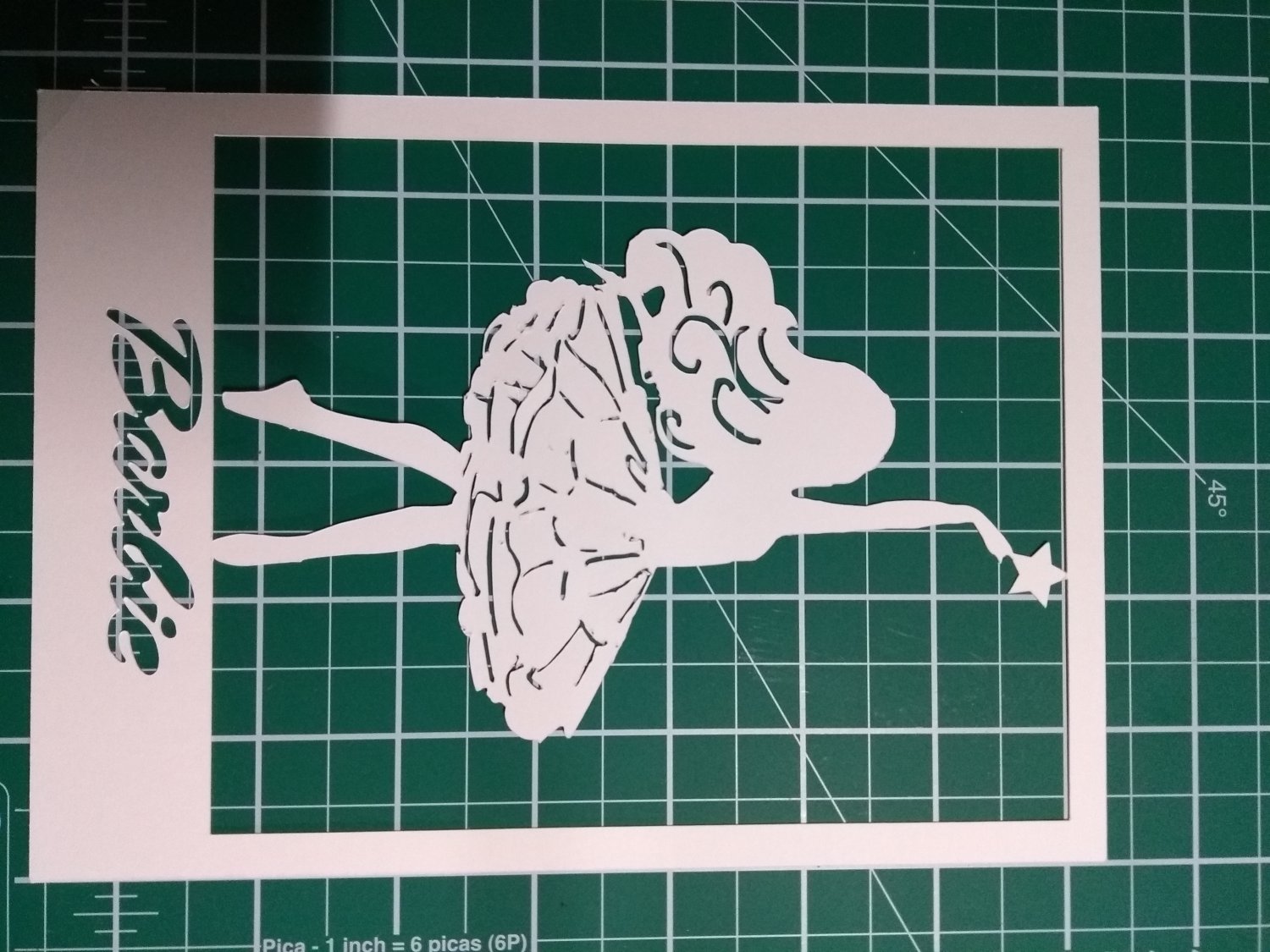 ballerina barbie inspired papercut shadow box, night light digital ...