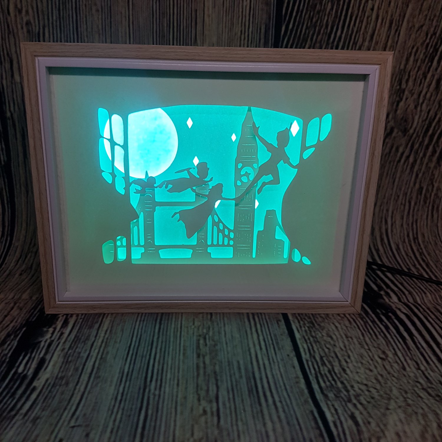 PETER PAN 1 inspired papercut shadow box, night light digital templet ...