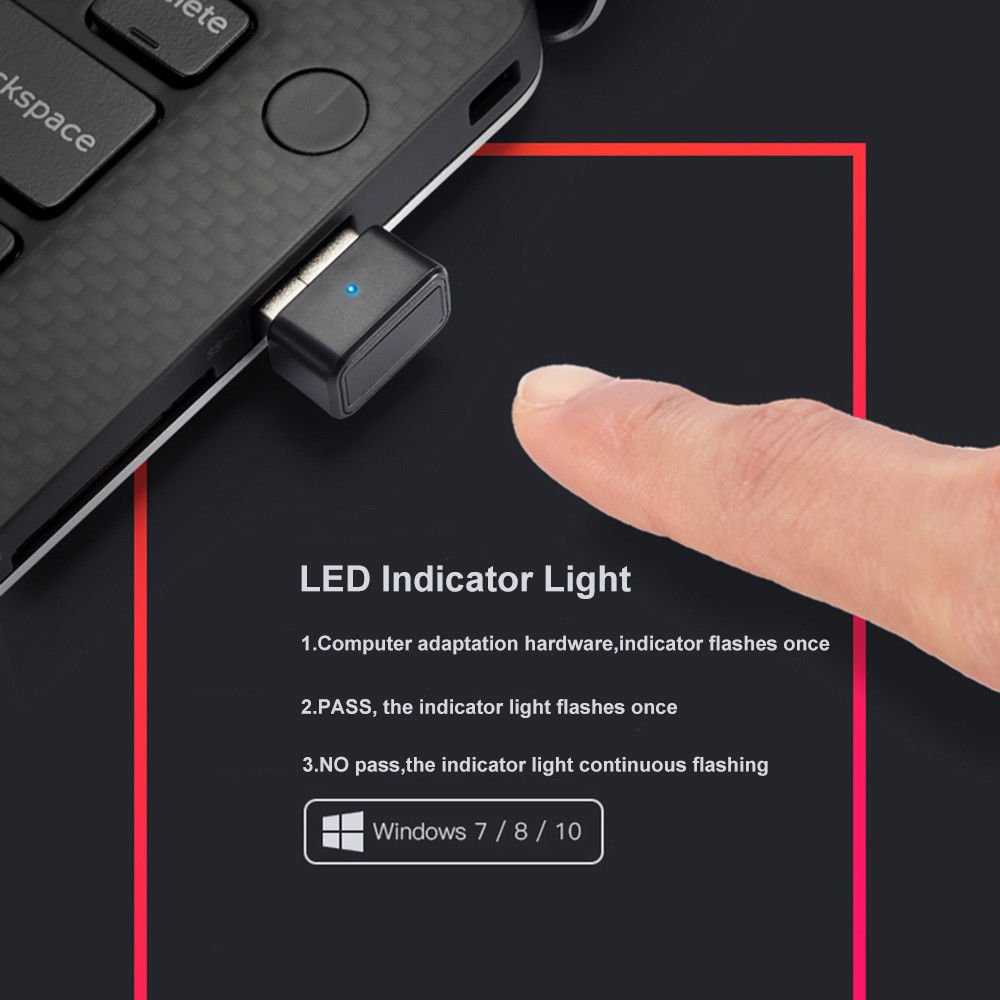 PC Fingerprint Scanner Laptop Security Key Computer USB Interface ...