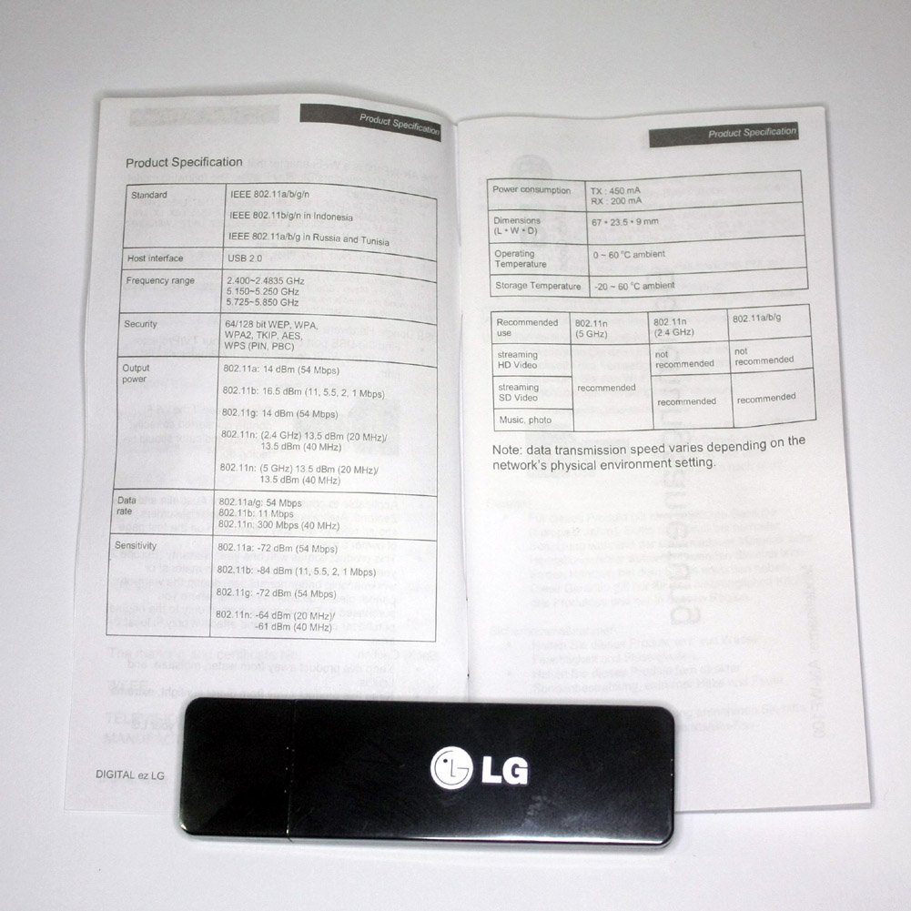 LG AN-WF100 Wireless WiFi USB Adaptor Dongle for LG LED LCD 2011-2010 ...
