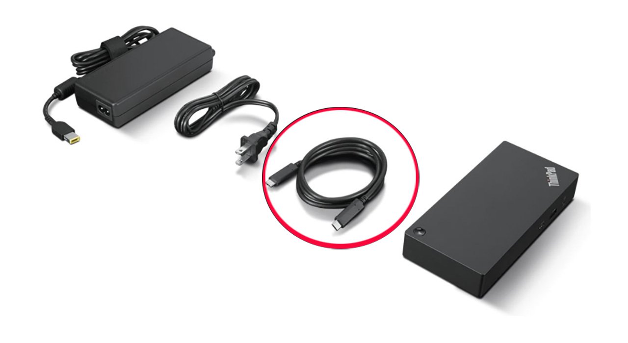 Lenovo usb-c dock cable 20g lightning 3 thunderbolt 3 100W 5A 4K 60Hz ...