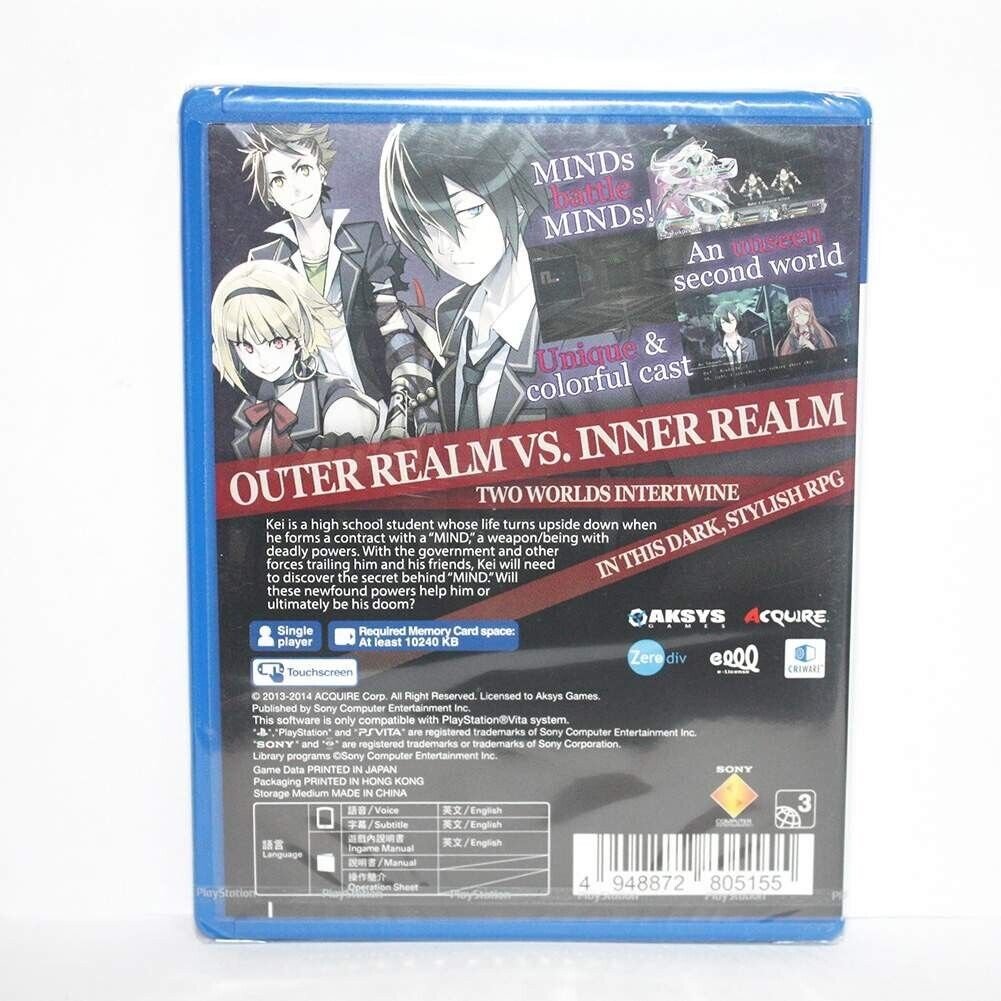 New Sealed Mind=0 Mind Zero Game(SONY PlayStation PS Vita PSV, 2014) ASIA Versio