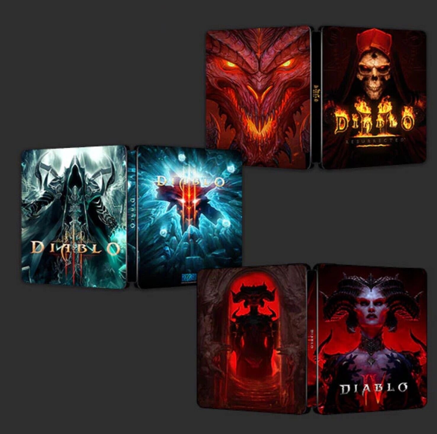 Diablo II Resurrected, Diablo III and Diablo IV Bundl Steelbook Case ...
