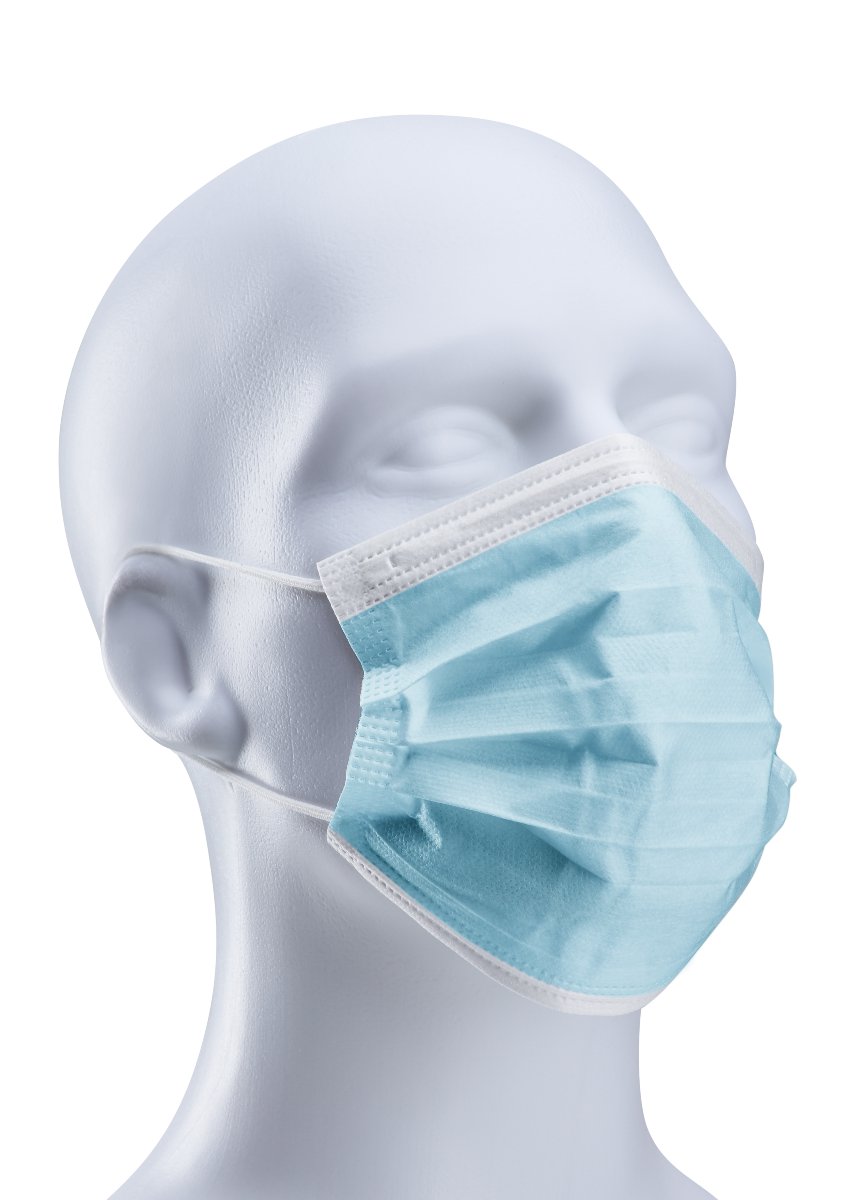 3 Ply Ear Loop Disposable Face Covering Mask Nose Pin 50 Masks