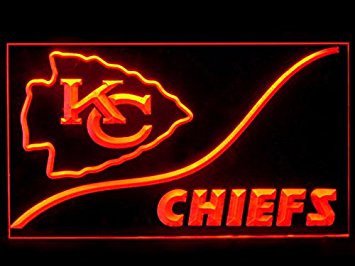 Kansas City Chiefs Neon Sign (KC, Cool, LED, Light)
