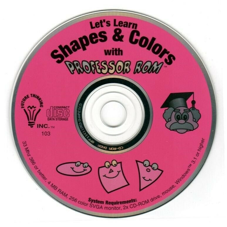 Let's Learn Shapes & Colors! with Professor ROM (Ages 3-8) PC-CD - NEW ...