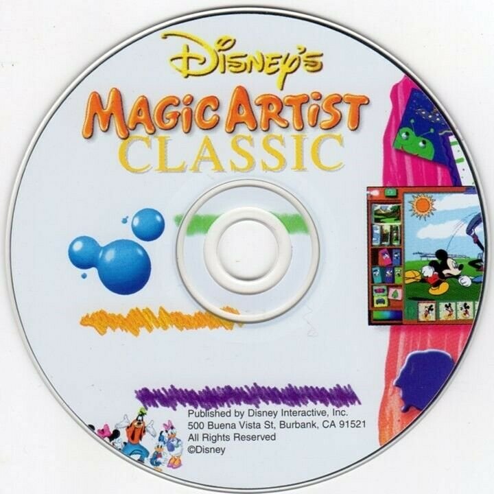 Disney's Magic Artist Classic (Ages 4-8) (PC-CD, 1997) - NEW CD in SLEEVE