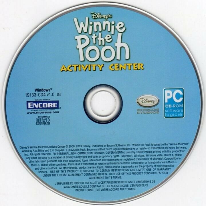 Winnie the Pooh Activity Center (Ages 3-6) (PC-CD, 2009) - NEW CD in SLEEVE