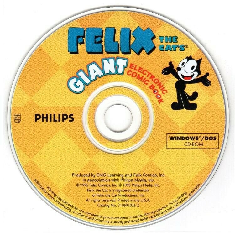 FELIX the CAT's GIANT Electronic Comic Book (Age4-8) PC-CD, 1995 - NEW ...