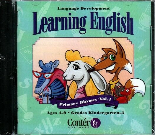 Learning English: Primary Rhymes Vol. 1 (Ages 4-9) (CD, 1994) Win/Mac ...