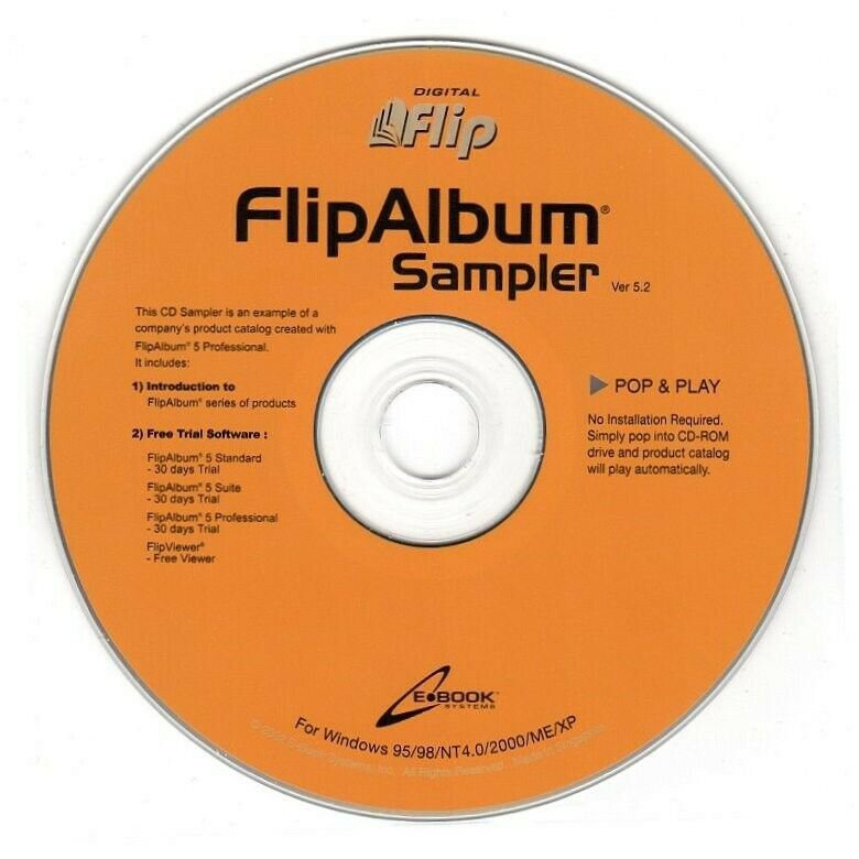 Digital FlipAlbum Sampler (PC-CD-ROM, 2002) for Windows - NEW CD in SLEEVE