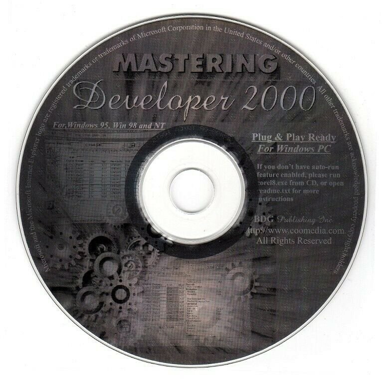 Mastering Developer 2000 (PC-CD-ROM, 1999) for Windows - NEW CD in SLEEVE