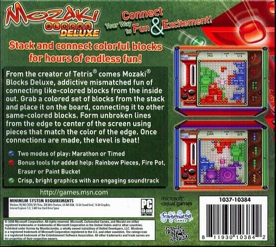 Mozaki Blocks Deluxe (PC-CD, 2006) Windows 98/ME/2000/XP/Vista -NEW CD ...