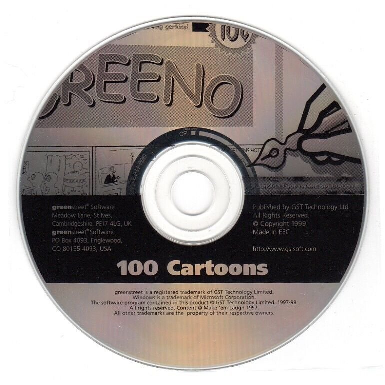100 Cartoons (PC-CD, 1997-98) for Windows 95/98/NT - NEW CD in SLEEVE