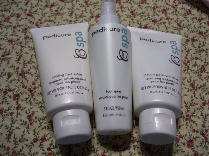 Beauticontrol Spa Pedicure Set Foot Scrub Spray Lottion