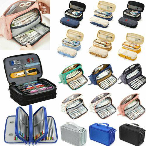 Boy Girl Pencil Case Pouch Box Large Capacity School Supplies Makeup ...