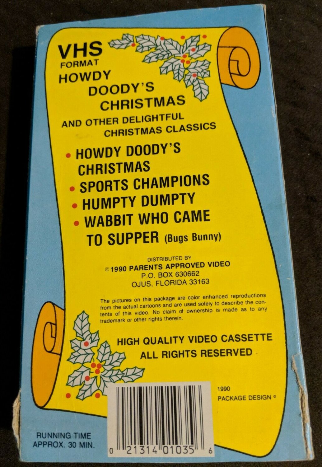 Howdy Doody's Christmas VHS 1990 w/ Bugs Bunny, Humpty Dumpty