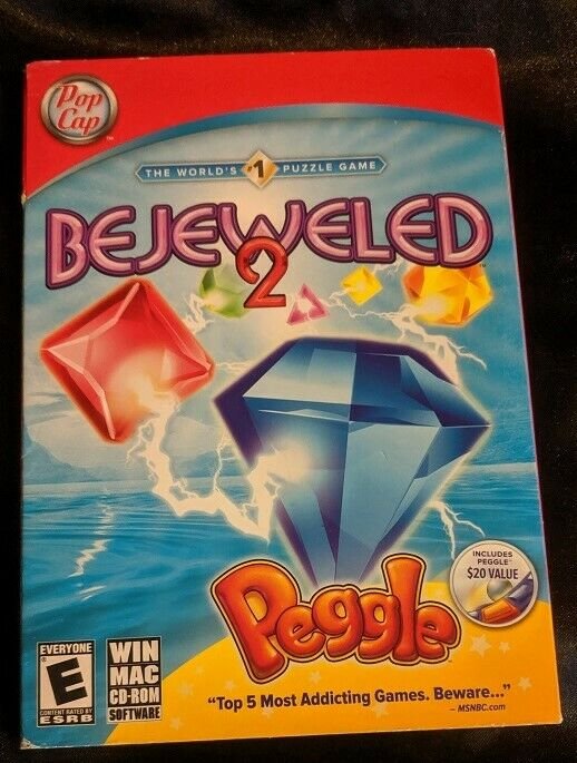 Bejeweled 2 and Peggle, Pop Cap Games, WIN & MAC PC Game Rated E