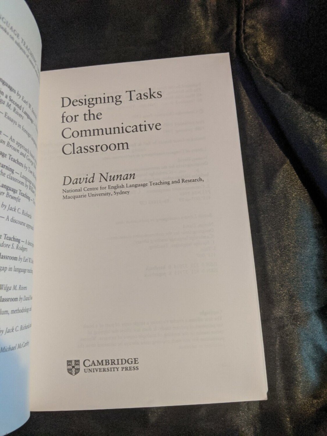 Designing Tasks for the Communicative Classroom (Ca... by Nunan, David ...