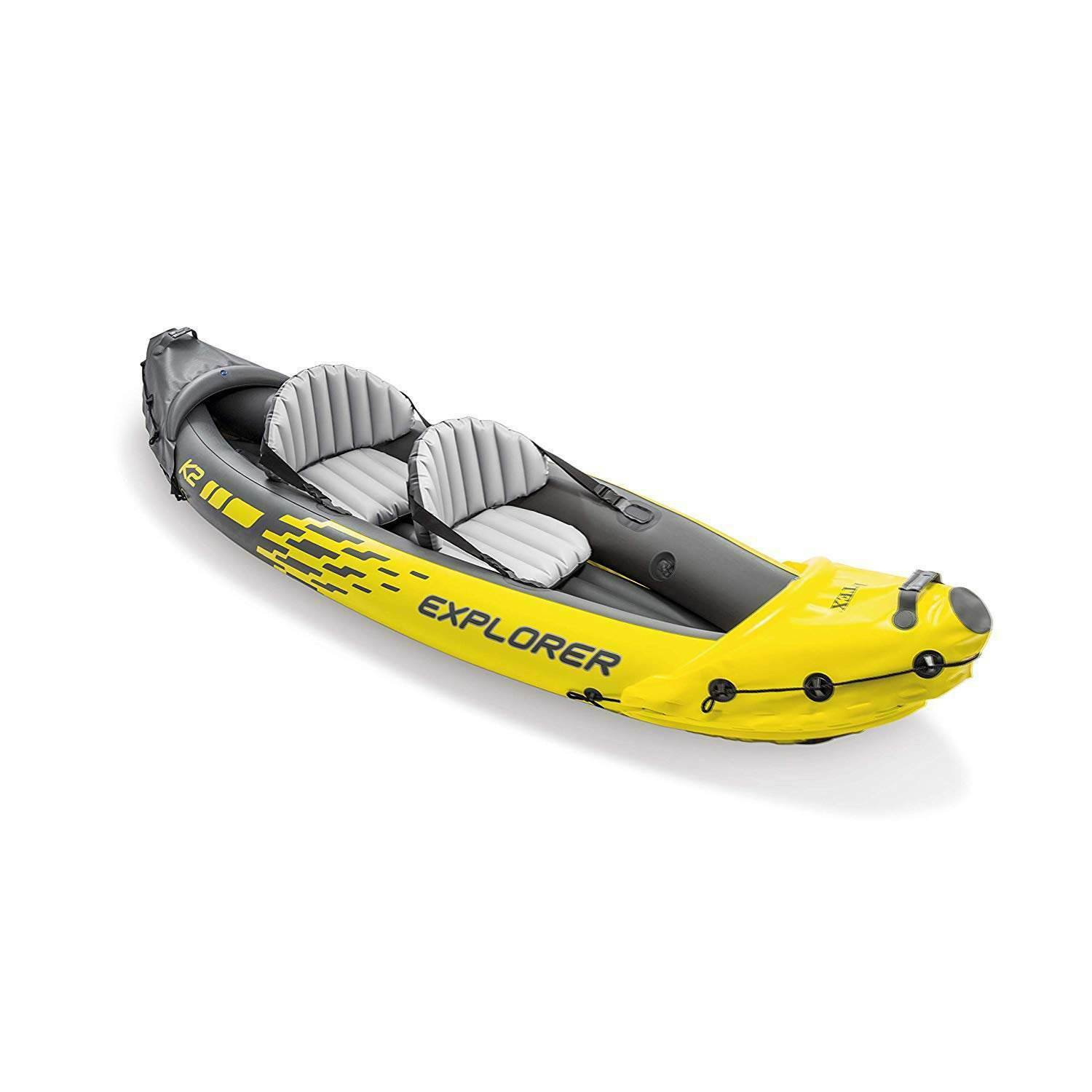 Intex Explorer K2 Kayak 2-Person Inflatable Set with Oars and Air Pump ...