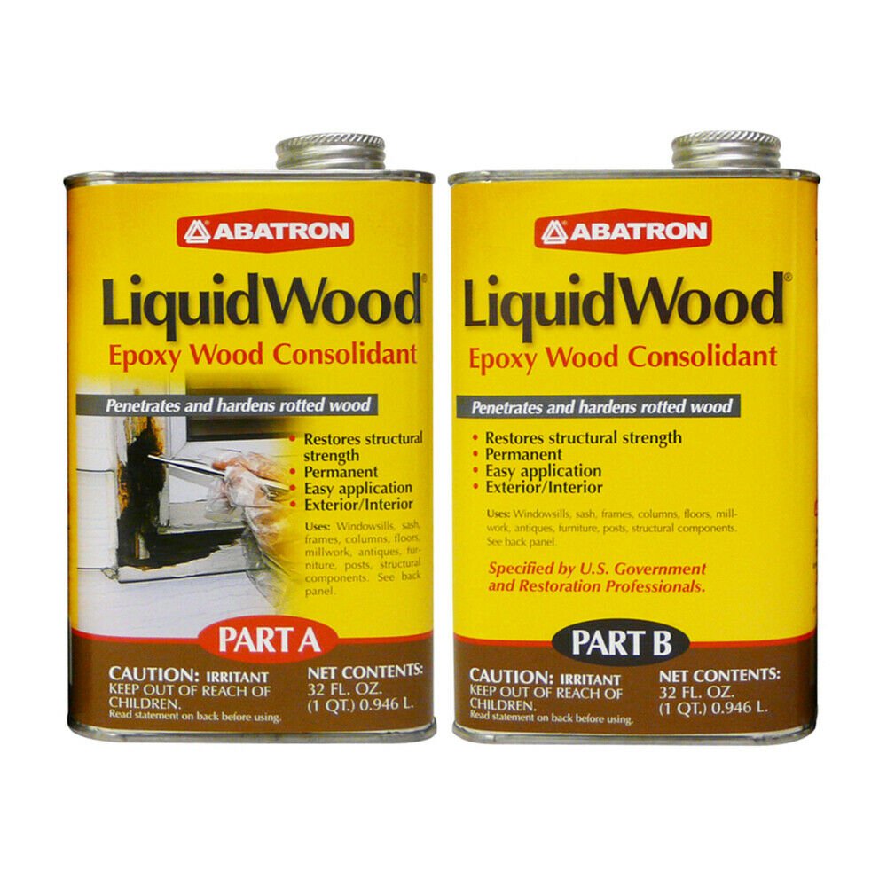 Abatron WR4QKR 4 Quart LiquidWood and WoodEpox Epoxy Wood Repair ...