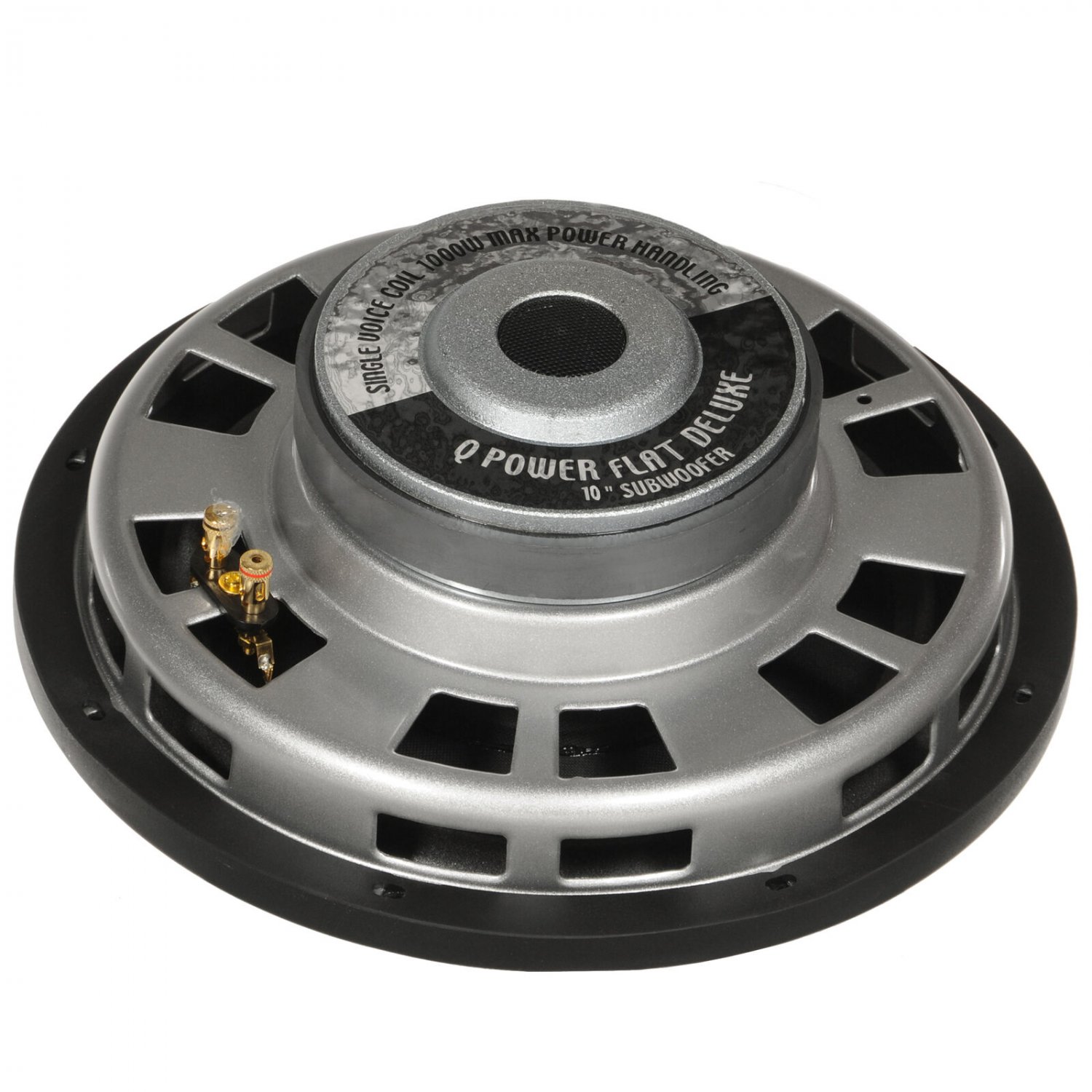Q Power Deluxe 12" Shallow Mount 1200W Flat Car Subwoofer, 2 Pack ...