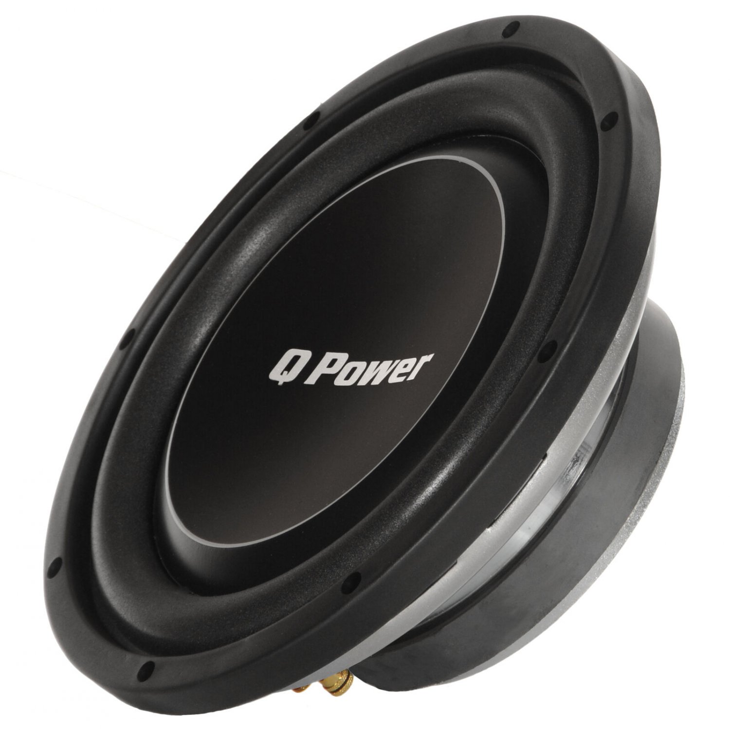 Q Power Deluxe 10 Inch Shallow Mount 1000 Watt Flat Car Subwoofer (2 ...