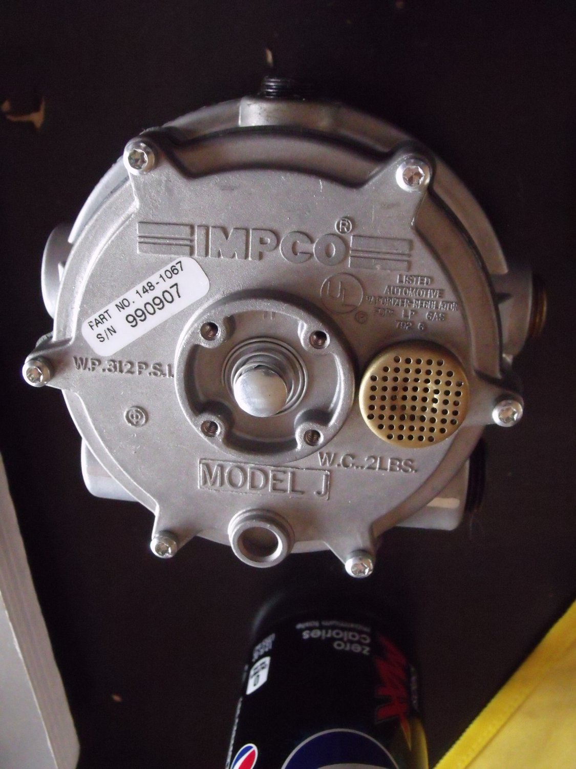 Onan 148-1067 IMPCO Model J LP Regulator for Emerald models (BGEL, NHEL)