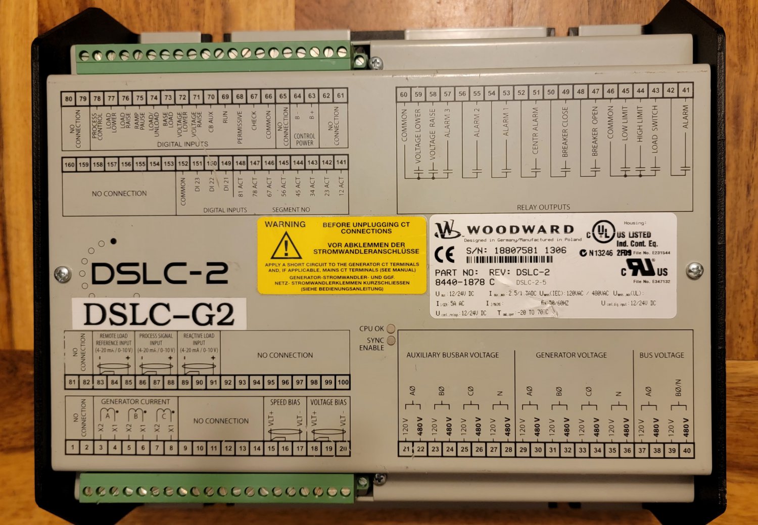 Woodward DSLC-2 (8440-1878), tested
