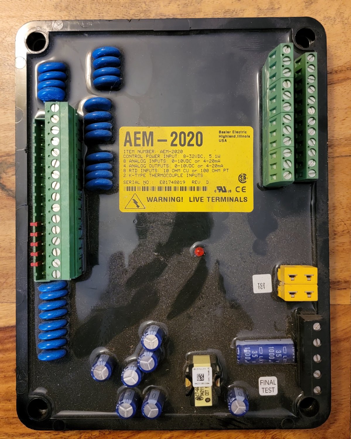 Basler Electric AEM-2020 Analog Expansion Module