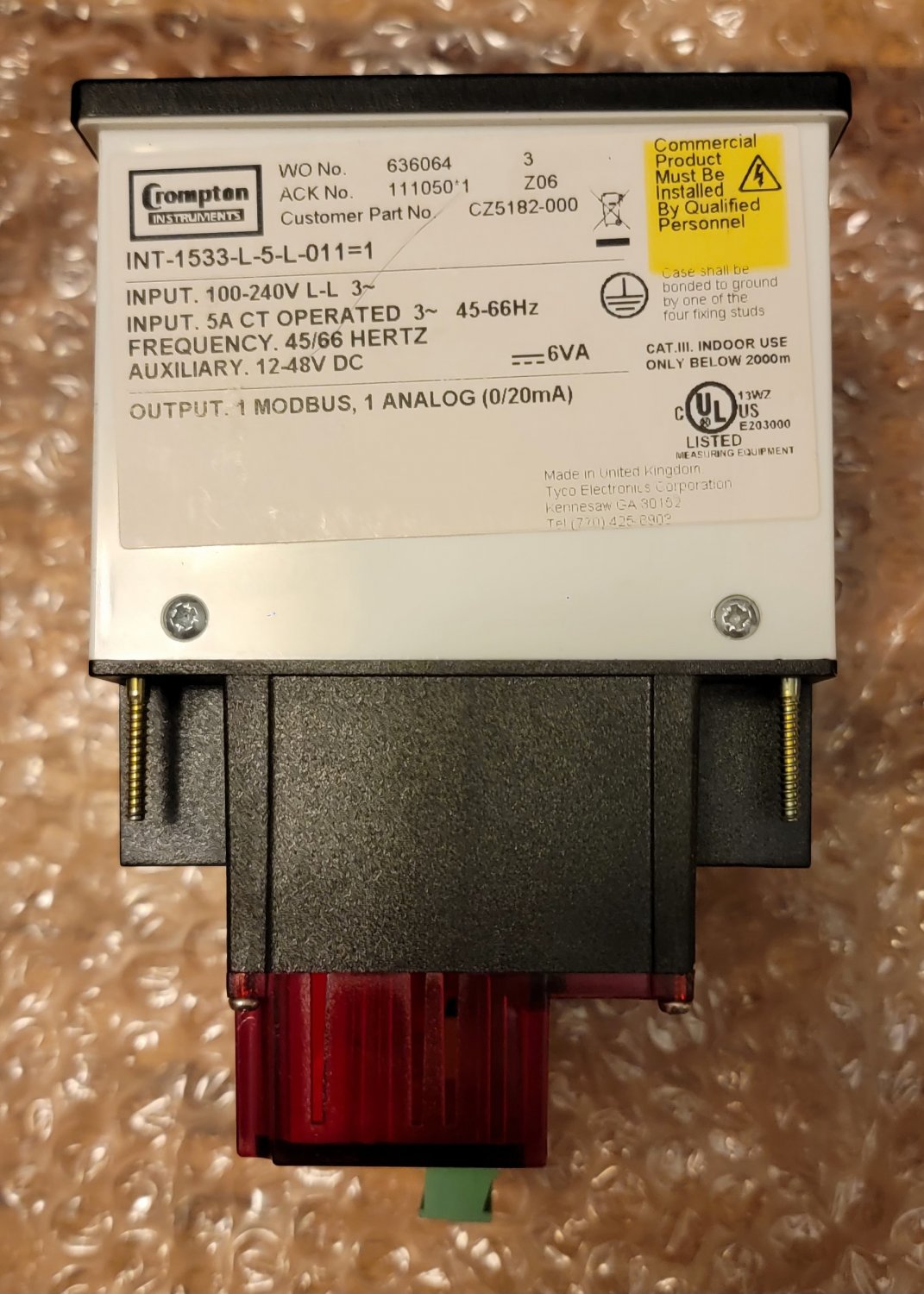 Crompton Instruments Integra 1530 Metering System INT-1533-L-5-011