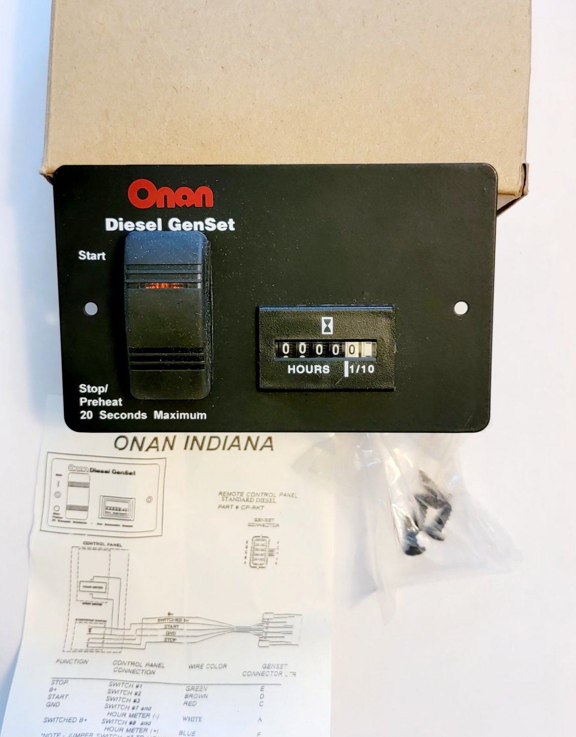 Onan 300-4940 Remote Control Panel, Standard Diesel NEW