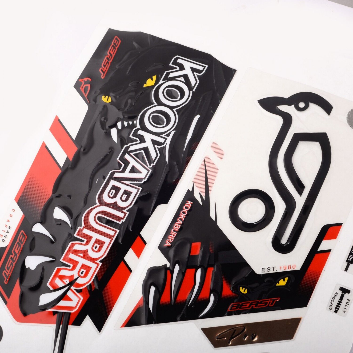 New Kookaburra Beast Pro BAT STICKER - 3D Embossed CRICKET BAT STICKER ...