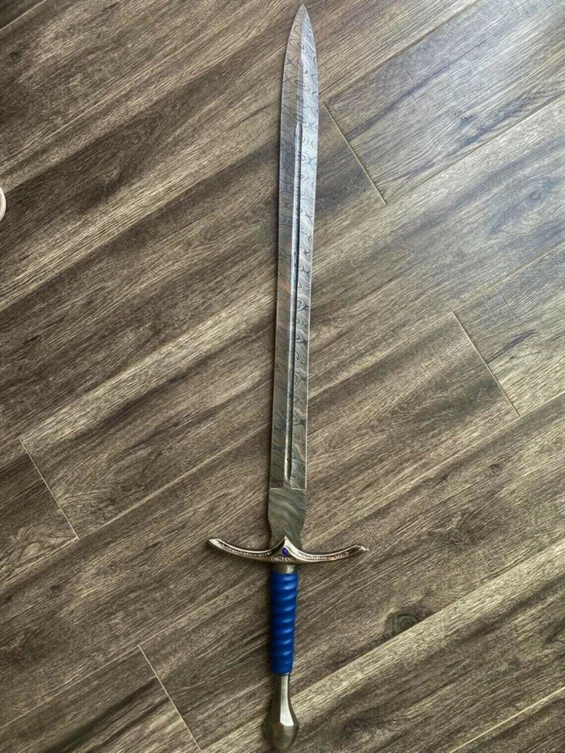 Damascus Glamdring Sword from Lord of the Rings Replica Blade With Sheath