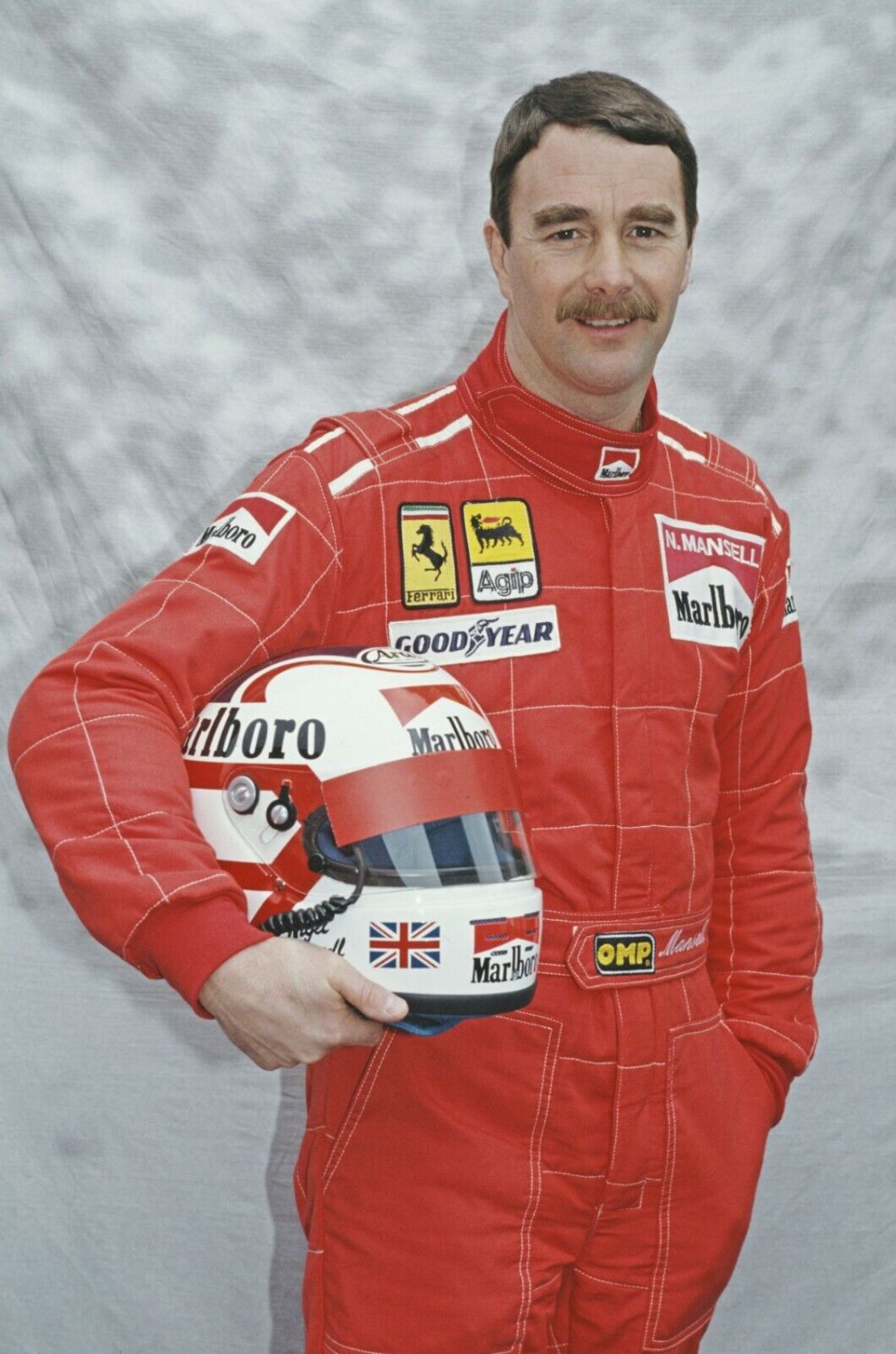 F1 Nigel Mansell Embroidery Patches 1990 model go kart Suit karting ...