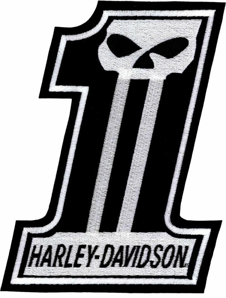 Harley Davidson Number 1 Skull Vest - Jacket Back PATCH Sew on patch 12 ...