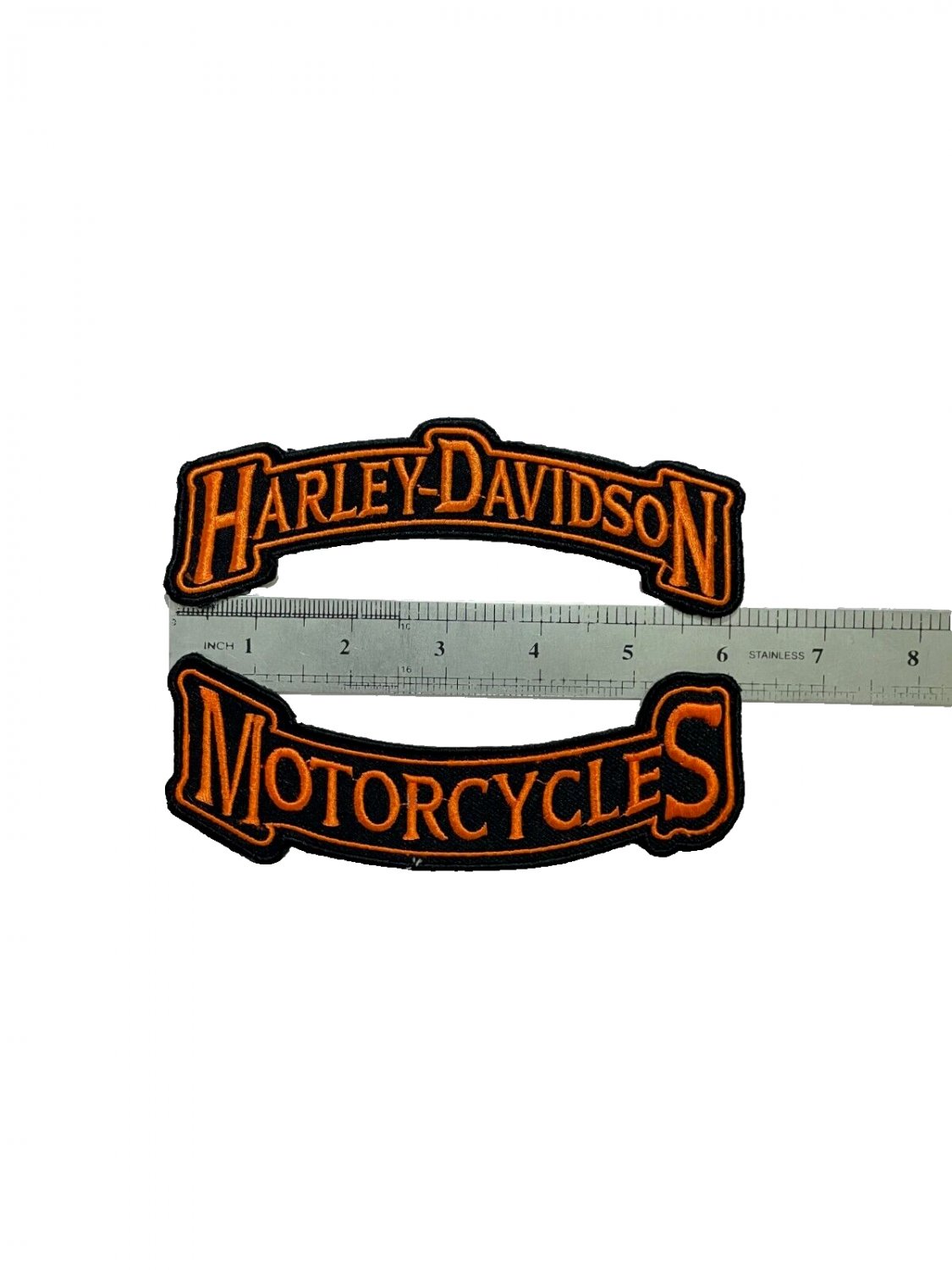 Harley-Davidson Motorcycle Rocker Patch Set Top & Bottom MOTORCYCL 6 ...