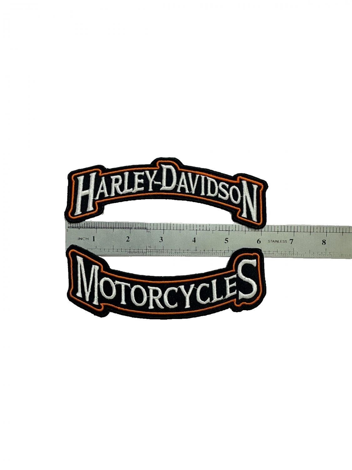 Harley-Davidson Motorcycle Rocker Patch Set Top & Bottom MOTORCYCL 6 ...