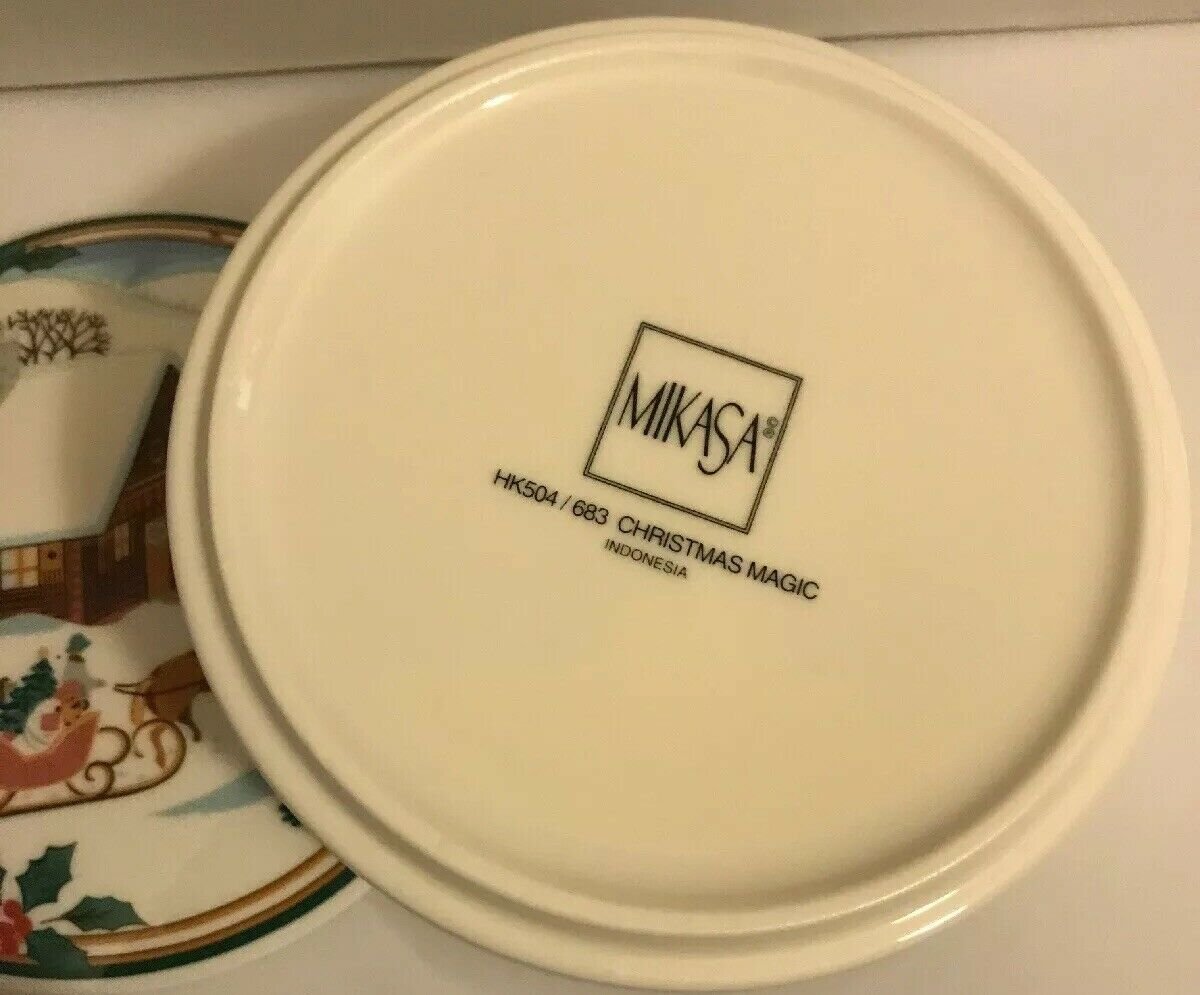 Mikasa Holiday Christmas Magic Sleigh Covered Candy Dish Trinket Box ...