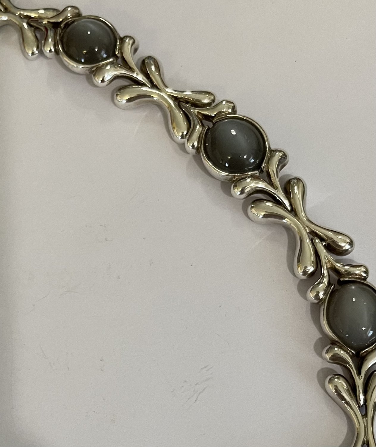 Jordan Schlanger Gorgeous Moonstone & Silver Necklace