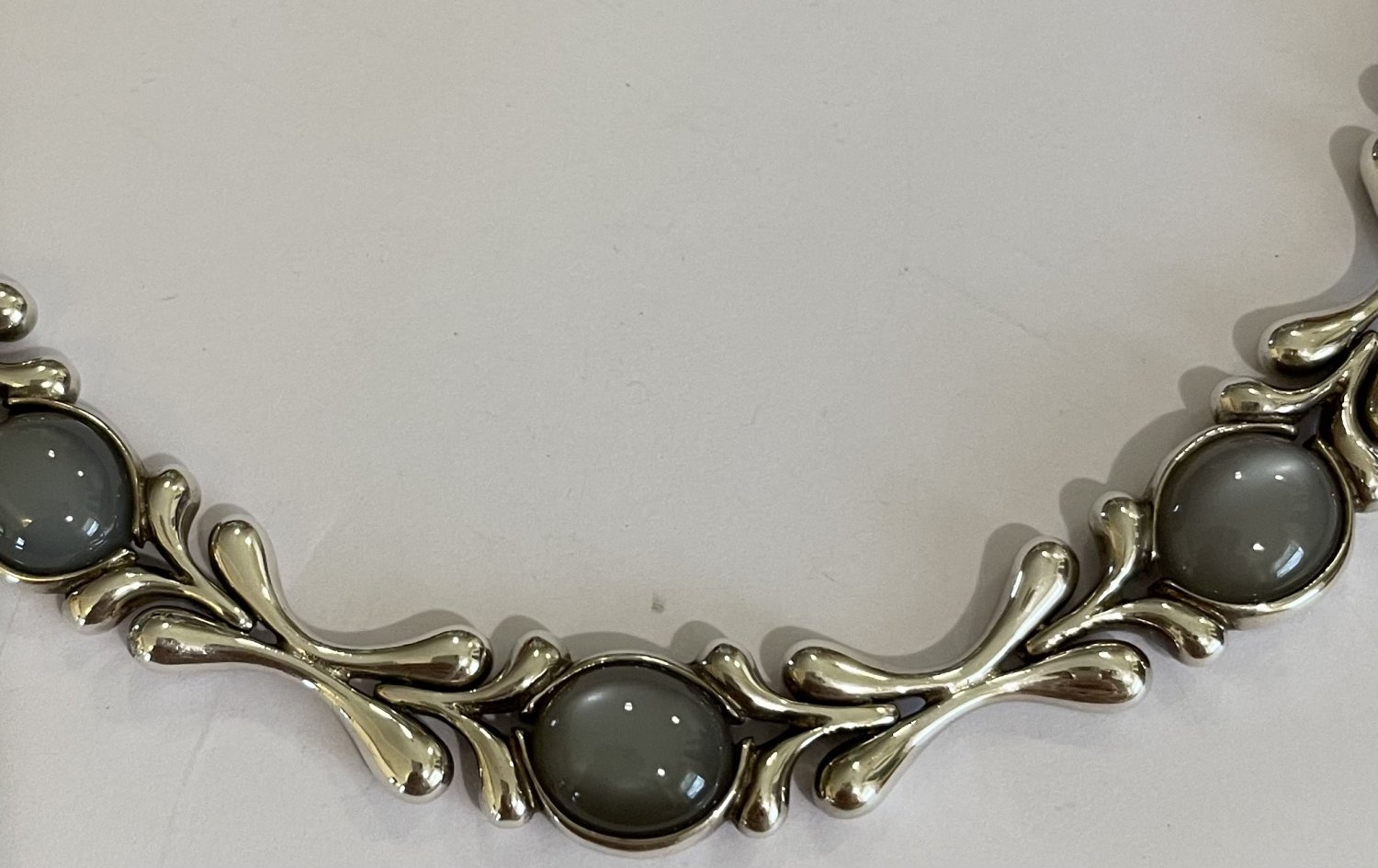 Jordan Schlanger Gorgeous Moonstone & Silver Necklace