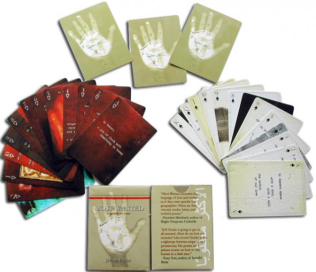 MOST WANTED poetry playing cards by Jeffrey Encke