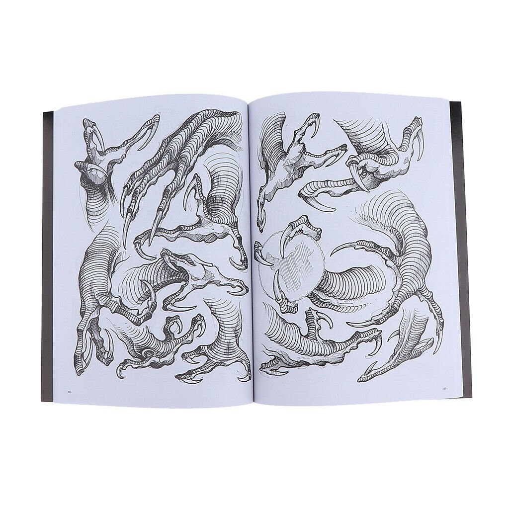 Dragon Claw Tattoo Flash Drawing Painting Art Design Manuscript Sketch ...
