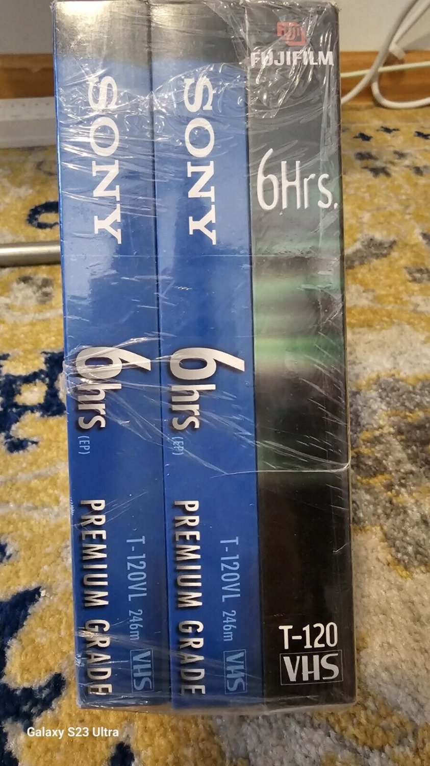 (2) Sony T120VRH Premium Grade VHS Fuji 6 HR Video Tapes