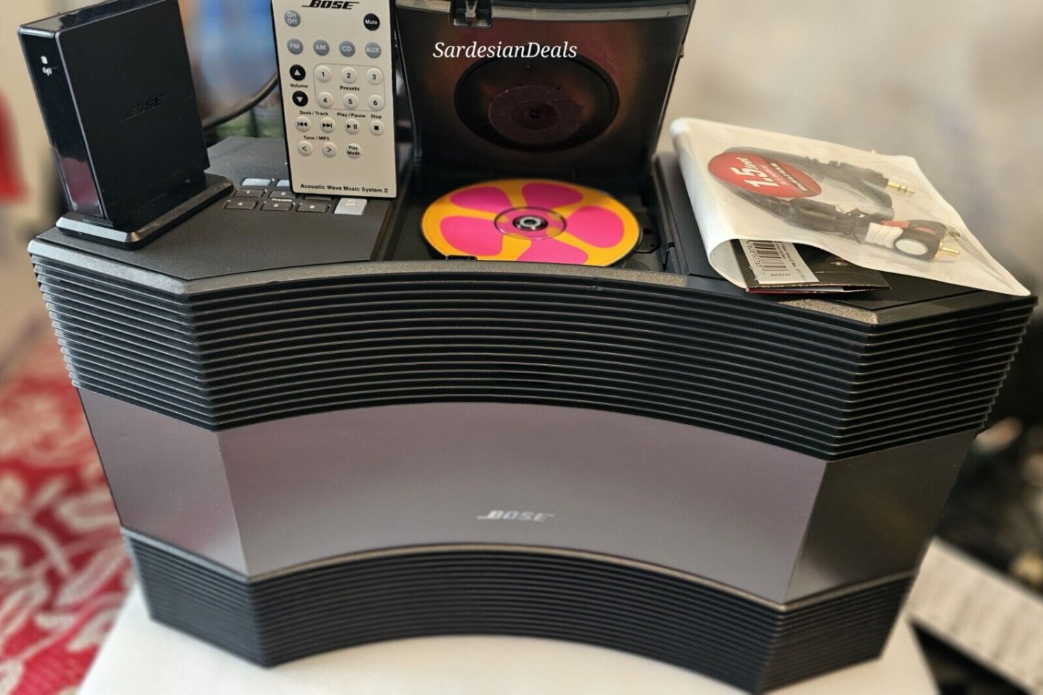 Bose Acoustic Wave Music System II & Wave Music Adapter w/Accessories